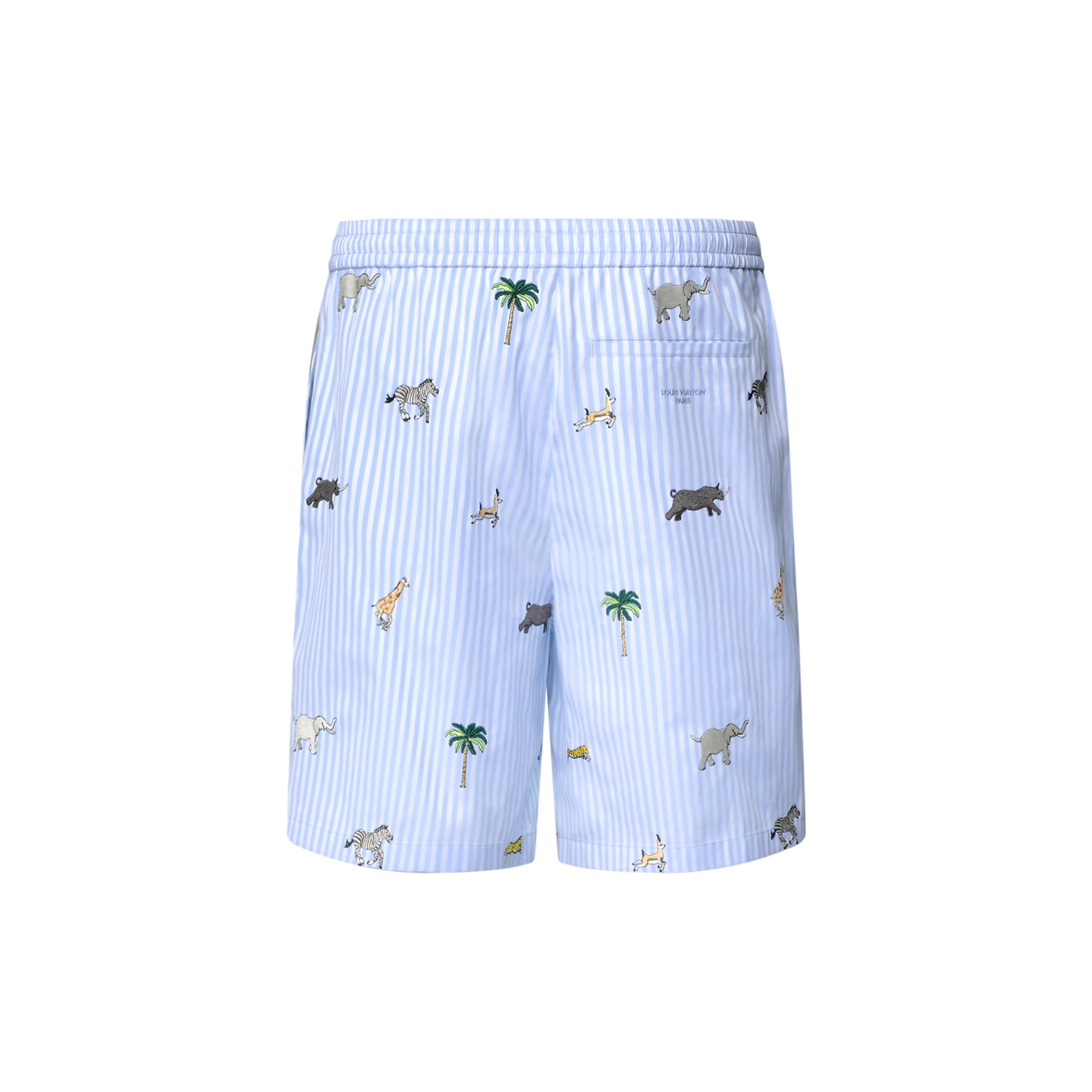 กางเกงขาสั้นลายทางปักลาย LV x The Darjeeling Limited - เสื้อผ้า หลุยส์ ...