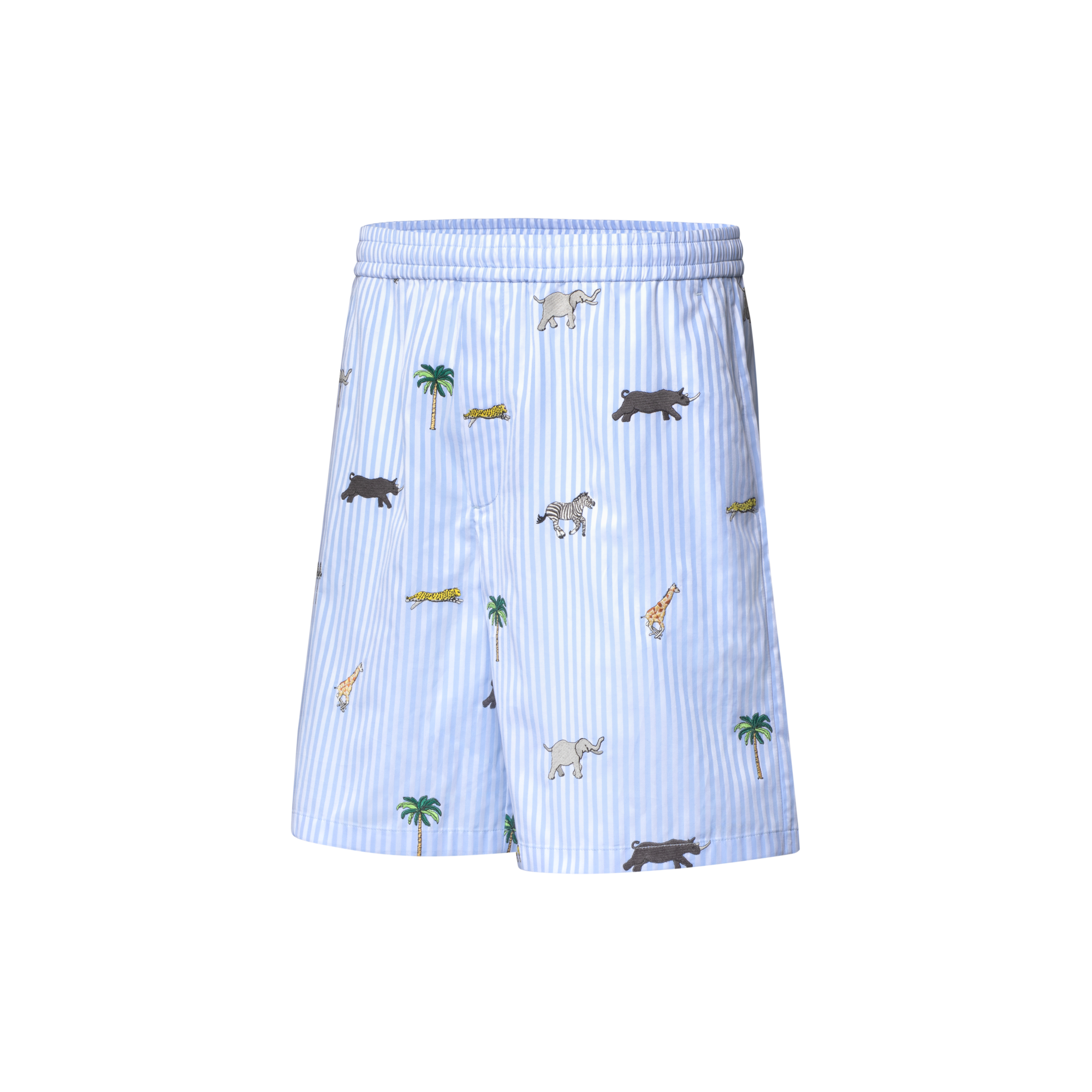 กางเกงขาสั้นลายทางปักลาย LV x The Darjeeling Limited - เสื้อผ้า หลุยส์ ...