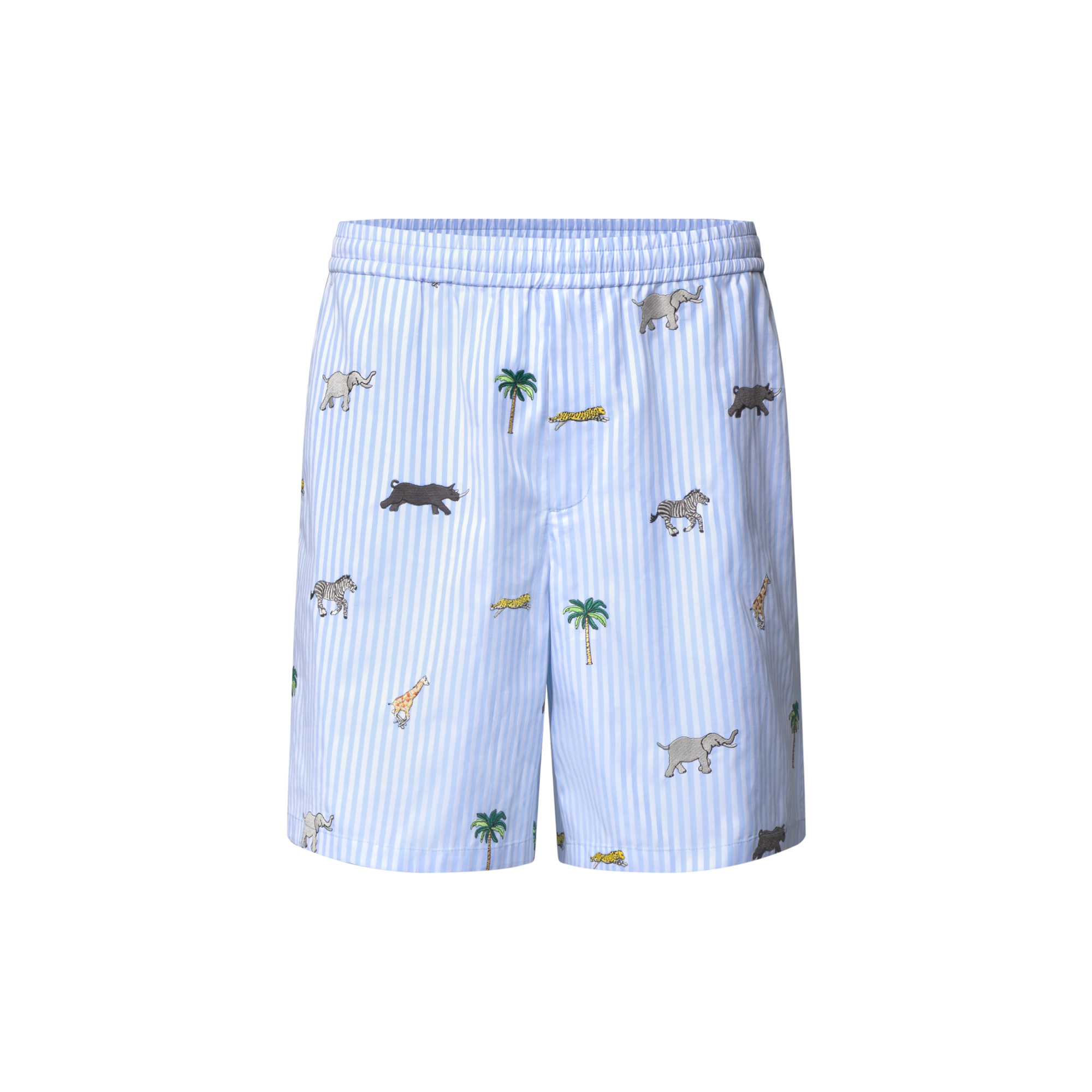 กางเกงขาสั้นลายทางปักลาย LV x The Darjeeling Limited - เสื้อผ้า หลุยส์ ...